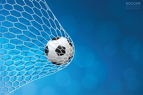 축구 스포츠에 대한 가벼운 흐릿한 보케 배경골과 축구 그물축구 공 축구공에 대한 스톡 벡터 아트 및 기타 이미지 축구공