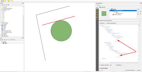 Using Qgis To Draw A Line Tangential To An Existing Circle And Parallel