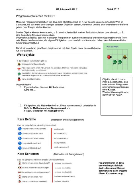 programmieren mit javakara