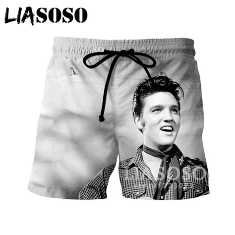 Liasoso Summer New Men Women Shorts 3d Print Singer Elvis Presley Cute