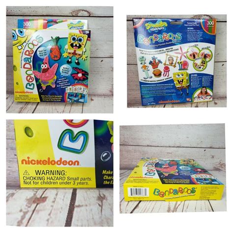 Rare 300 Pcs Pack Flexible Building Sticks Nickelodeon Spongebob Squarepants Bendaroos