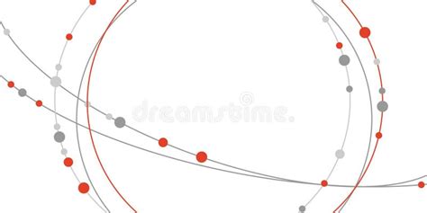 Overlapping Orbital Lines With Red And Grey Circles And Dots
