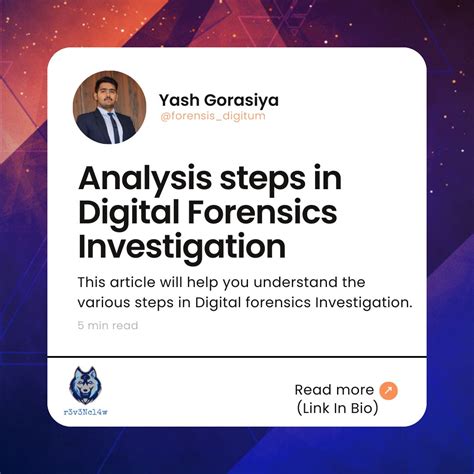 👨‍💻 Digital Forensic Analysis Is A Crucial Aspect Of Modern