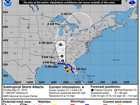 La Tormenta Alberto Se Fortalece Y Arroja Fuertes Lluvias En Florida En Su Paso Por El Golfo De