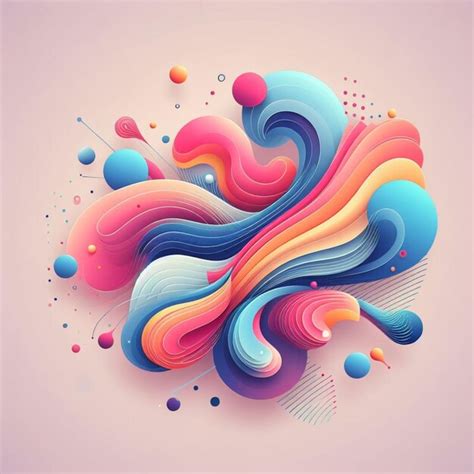 Premium Photo Abstract Colorful Flow Shapes Background