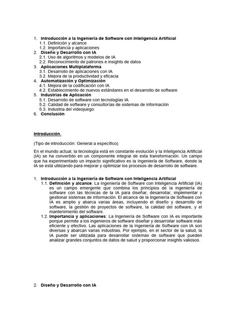 Introducción A La Ingeniería De Software Con Inteligencia Artificial Entregable 2 Pdf