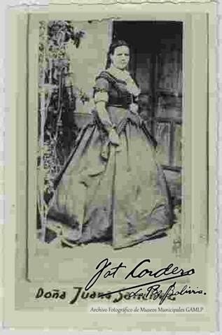 Reproducción de la fotografía de doña Juana Sánchez amante de Mariano