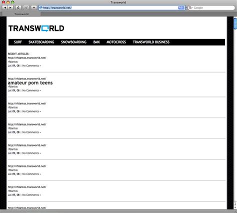 Transworld Net Gets User Generated
