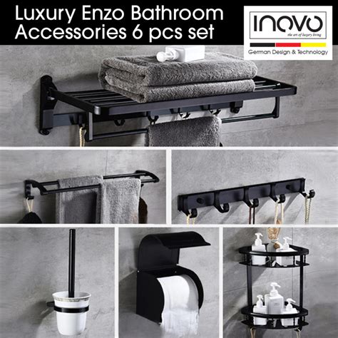 Inovo® Milańo Thermostatic Rain Shower Column Set In Sliver Pub Wels