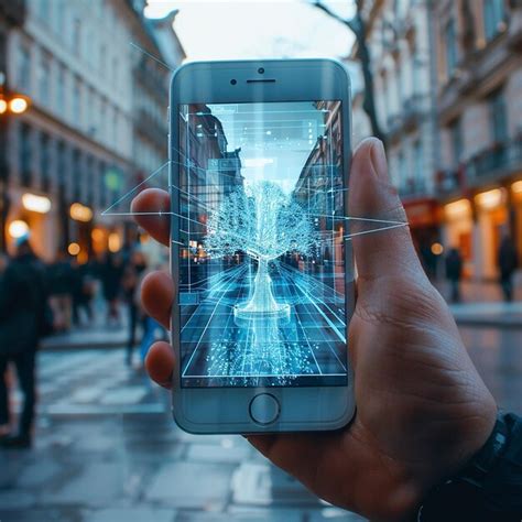 Augmented Reality Smartphone Technology Premium Ai Generated Image