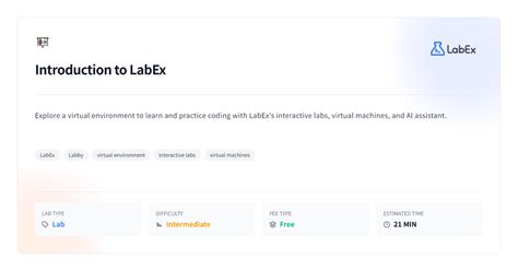 Introduction To Labex Labex Vm Labby Labex