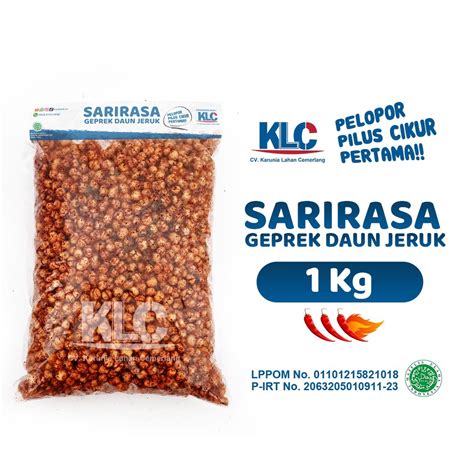 Jual Pilus Cikur Kencur Geprek Daun Jeruk 1 Kg Sari Rasa Geprek Daun