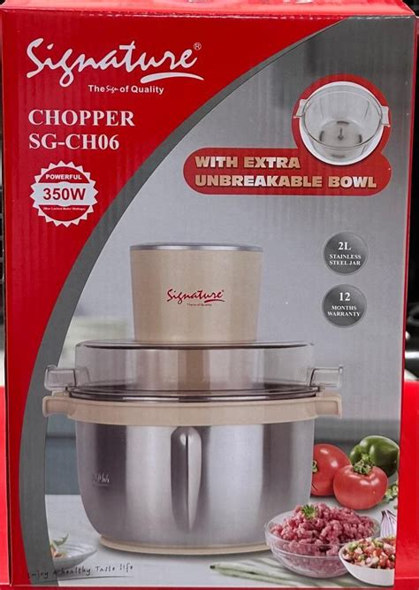 Signature SG CH06 2L Stainless Steel Electric Chopper Deqcue Space Style