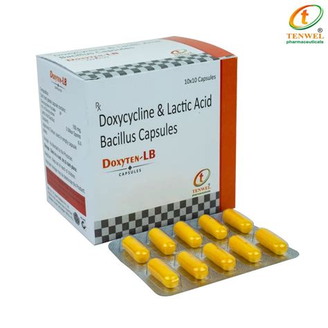 Doxyten LB 100mg Doxycycline And Lactic Acid Bacillus Capsule At Rs 38 Strip Of 10 Tablets