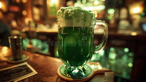 Pubs Offer Special St Patricks Day Themed Drinks Like Green Beer Or