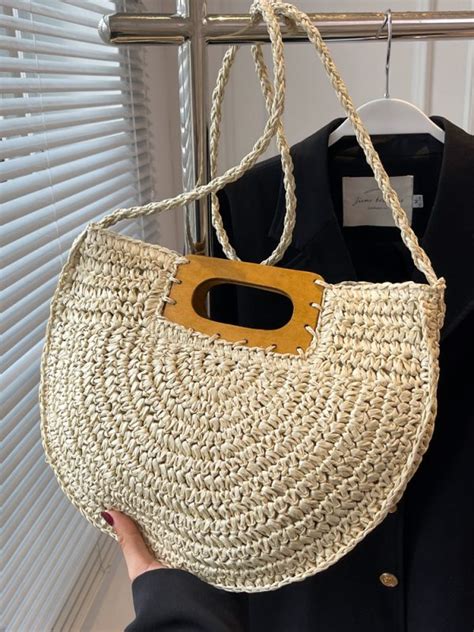 Sac En Paille Bandoulière Sac Ethnique