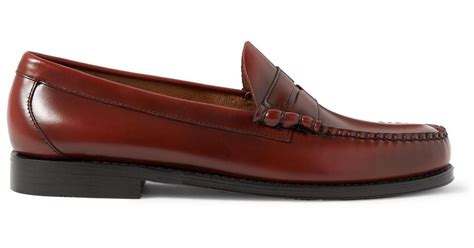 Gh Bass And Co Weejuns Heritage Larson Leather Penny Loafers In Brown