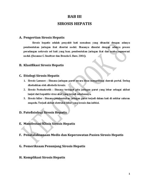 Bab Iii Sirosis Hepatis Pdf