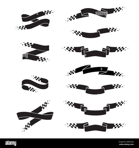 Sport Checkered Flags Set Stock Vector Image And Art Alamy