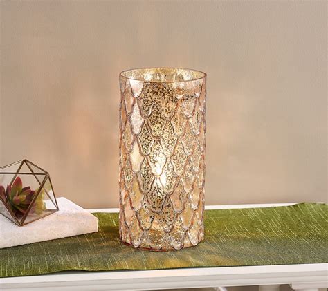 Valerie Parr Hill 12 Illuminated Mercury Glass Scalloped Plug In Lamp
