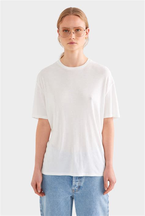 Womens Lightweight Cotton Tee White Venroy Venroy