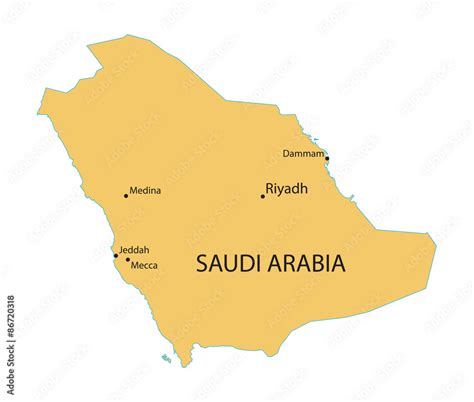 Major Cities In Saudi Arabia Map