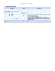 Documents NETW W Lab Report NETW Week Lab Report ILab Grading Rubric Category