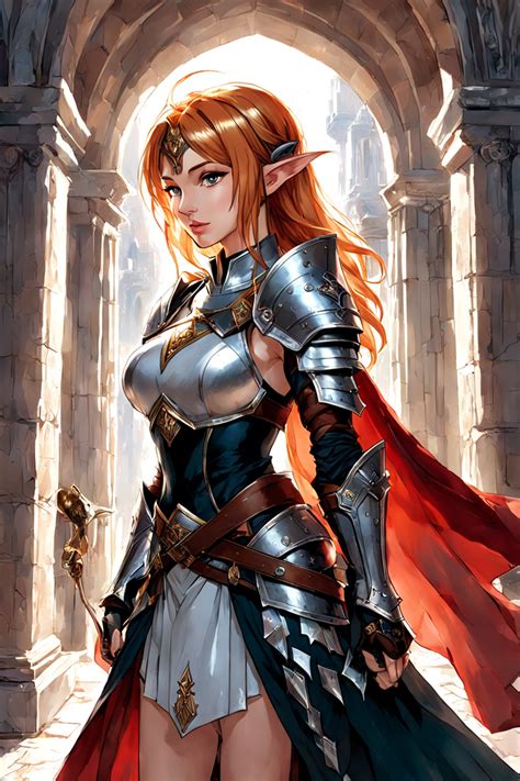 Photorealistic Comic Image Of Most Beautiful Nobel Elf Femal By Jure