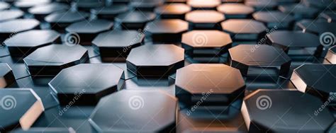 Metallic Background With A Futuristic Hexagonal Grid Pattern In A Brushed Aluminum Finish