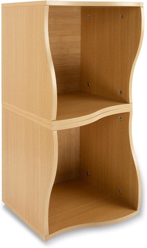 Cmishe Diy Bookcase 2 Cube Storage Organizer Stackable Modular Book Shelf For