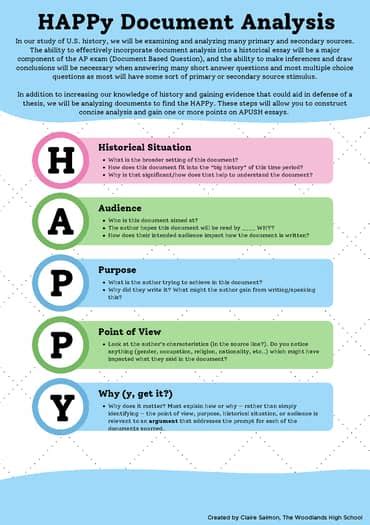 Happy Document Analysis Free By Your Ap Teacher Tpt