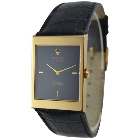 Rolex Yellow Gold Cellini Rectangular Wristwatch At 1stdibs Rolex