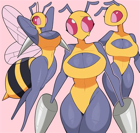 Rule 34 1girls Anthro Beedrill Big Breasts Breasts Cleavage Cutout Female Female Only