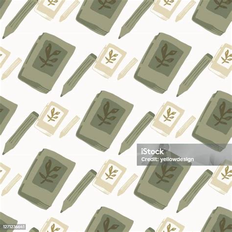 孤立的蒼白日記書元素無縫圖案淺色柔和的背景樣式化教育印刷品向量圖形及更多個人備忘錄圖片 個人備忘錄 具有特定質地 剪貼簿 Istock