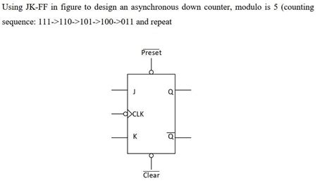 Solved Using Jk Ff In Figure To Design An Asynchronous