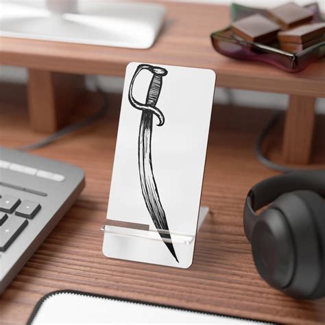 Cutlass Pirate Sword Themed Mobile Display Stand For Smartphones Etsy