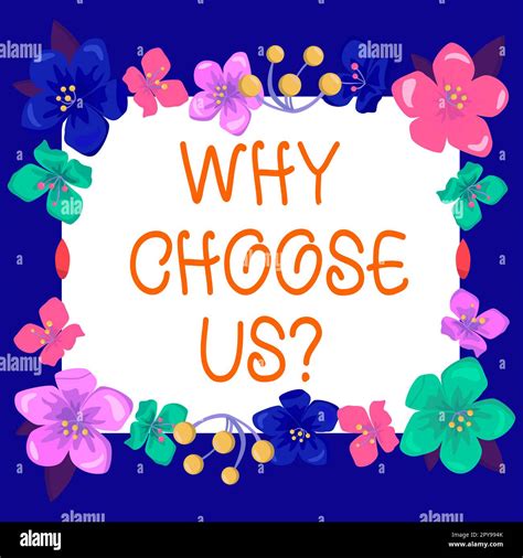 Conceptual Display Why Choose Us Word For Reasons For Choosing Our