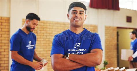 Portrait Man And Volunteer For Humanitarian Ngo Relief Aid Or Help