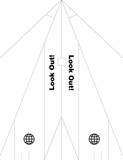 Paper Airplane Templates Printable Airlineticketstemplate Paper