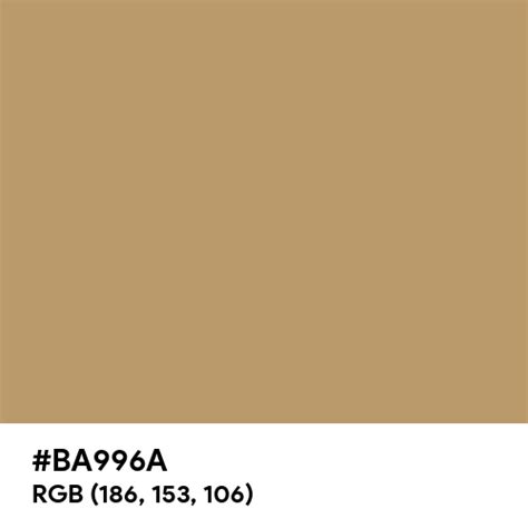 Pecan Color Hex Code Is Ba996a