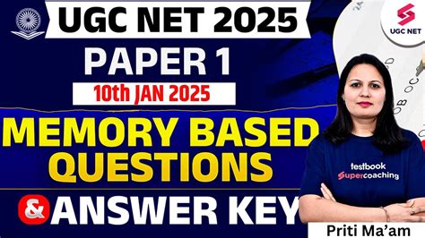 Ugc Net Paper 1 Answer Key 2025 Ugc Net Answer Key 2025 10th Jan