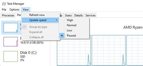 ทำไม Task manager คาง ไมอพเดทกราฟ