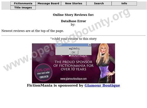 Fictionmania Tv Cross Site Scripting Vulnerability OBB 989302 Open
