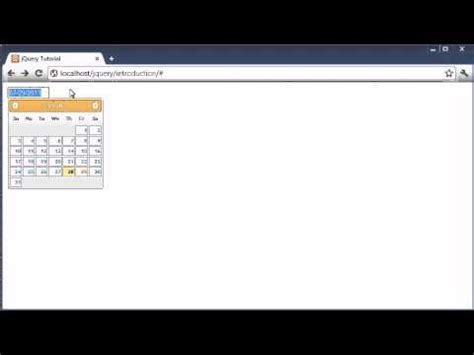 JQuery Tutorial Datepicker YouTube