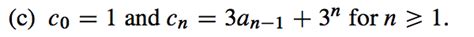 Solved 1 Solve The Following Recurrence Relations Using The