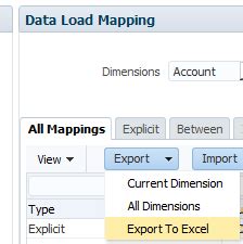 Export Mapping Table To Excel FDMEE Oracle Forums