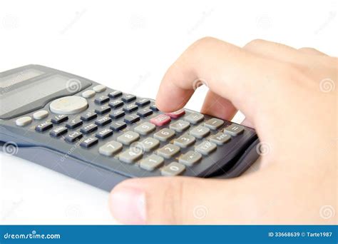scientific calculator stock image image of hand press 33668639