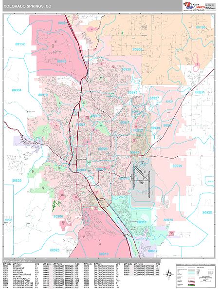 Colorado Springs Map With Zip Codes