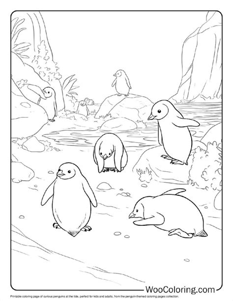 Penguins Themed Coloring Pages Winter Penguin Coloring Pages Winter