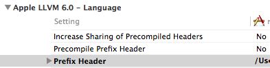 Ios Why Isn T ProjectName Prefix Pch Created Automatically In Xcode 6 Stack Overflow